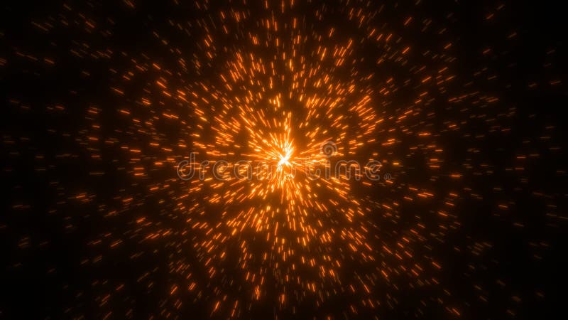 Bright Glowing Circle of Flying Sparks Particles. Fireworks Like ...