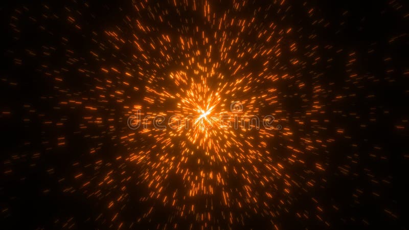 Bright Glowing Circle of Flying Sparks Particles. Fireworks Like ...