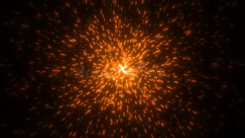 Bright Glowing Circle of Flying Sparks Particles. Fireworks Like ...