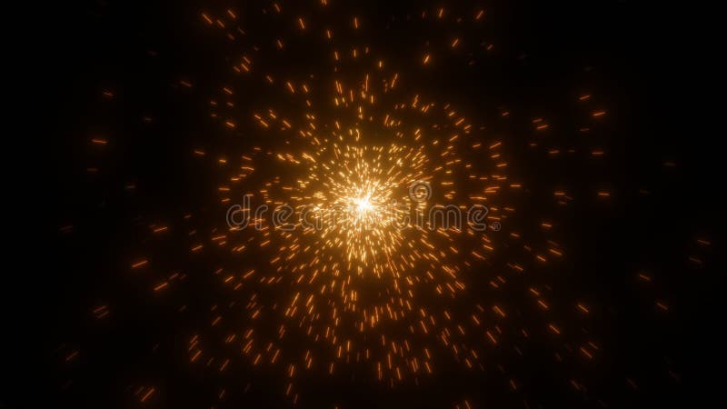 Bright Glowing Circle of Flying Sparks Particles. Fireworks Like ...