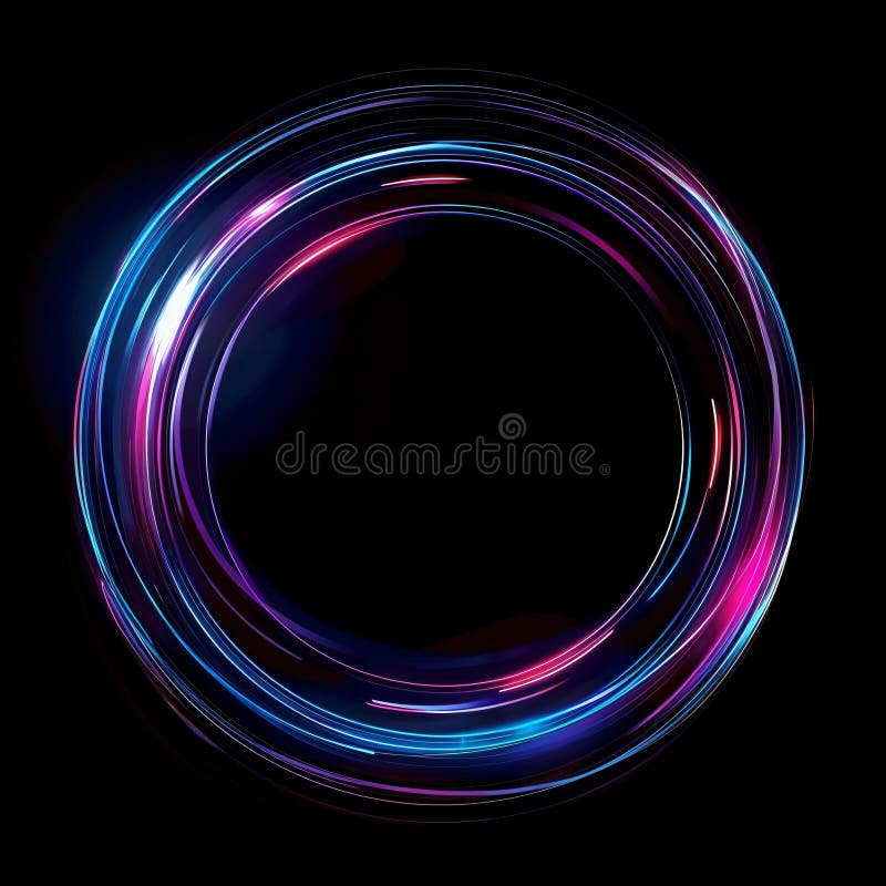4K Ultra-clear Dynamic Light Circle Effect Stock Illustration ...