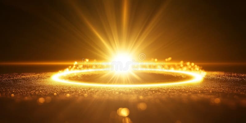 A Bright, Glowing Circle with Radiant Light Emanating from it Stock ...