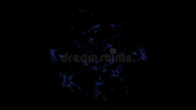 Bright Glowing Explosion in Blue. Explosive Gas Wave. Black Background ...