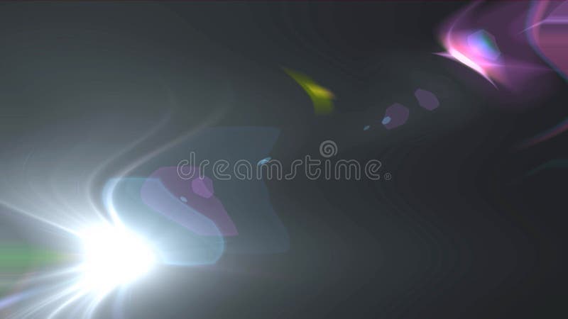 Bright, Glowing, Flashing Light in the Lower Left Corner with Rays ...