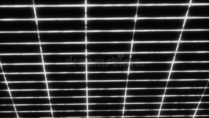 Bright Glowing Grid in Virtual Space. Motion. Simple Square Grid on ...