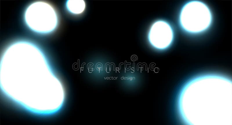 Bright Glowing Neon Spots of Light Abstract Background Stock Vector ...