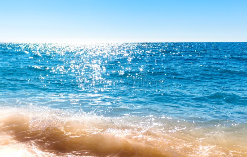 Bright Glowing Ocean Surface Stock Photo - Image of summer, sparkle ...