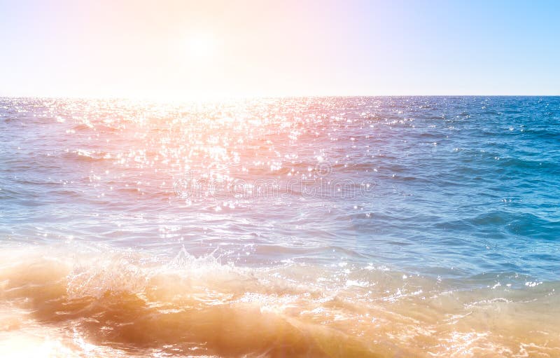 Bright Glowing Ocean Surface Stock Photo - Image of aqua, nature: 92598086