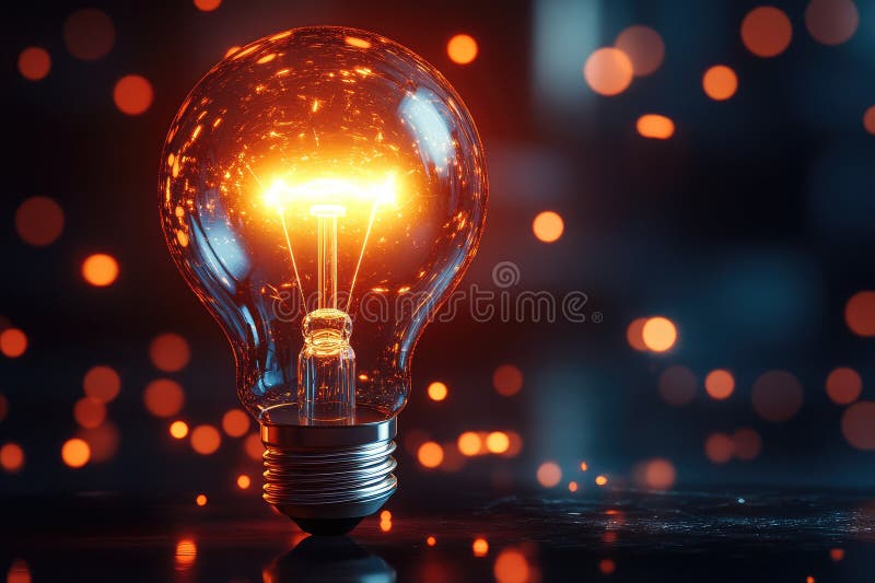 Bright Glowing Torch Lightbulb Icon Signifies Innovation Vision ...