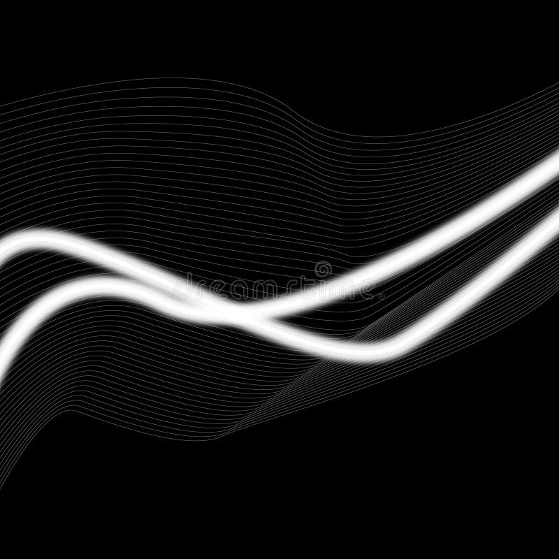 Abstract Light Streaks on Black Background with Fine Line Details Stock ...