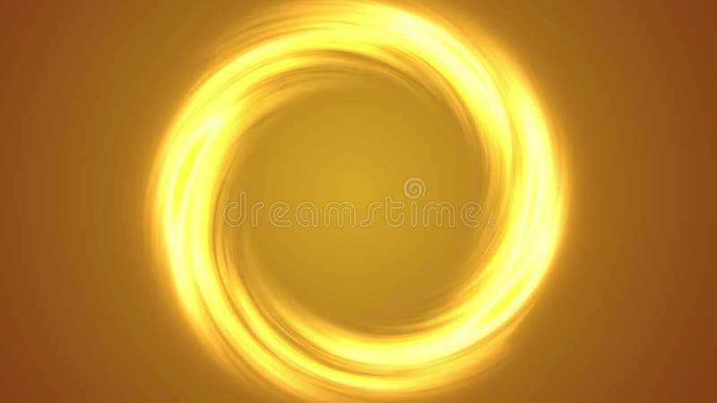 A Bright Glowing Yellow Ring on a Gradient Purple Background with a ...