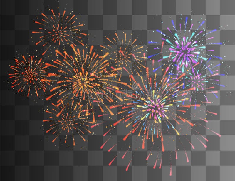 Bright Golden Fireworks Burst. Colorful Explosion with Bright Sparks ...