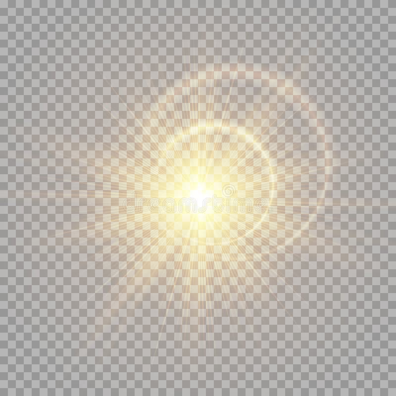 Golden flash with rays stock vector. Illustration of glossy - 114930000