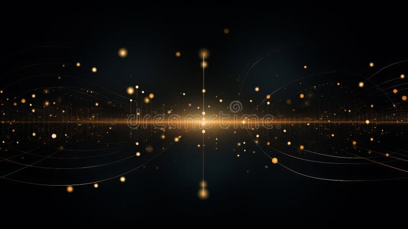 Bright Golden Light with Dynamic Rays and Floating Particles on a Dark ...