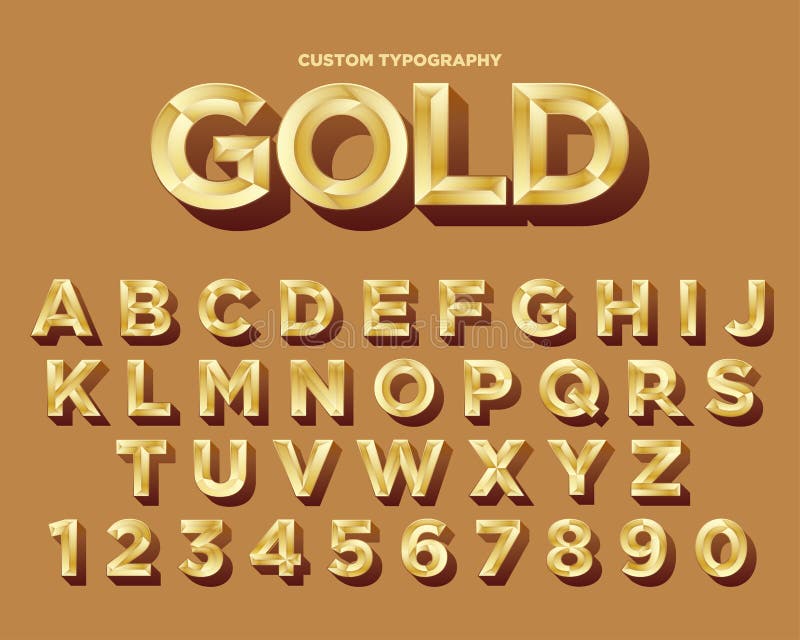 Bright Golden Luxury Typography Design Stock Illustration ...