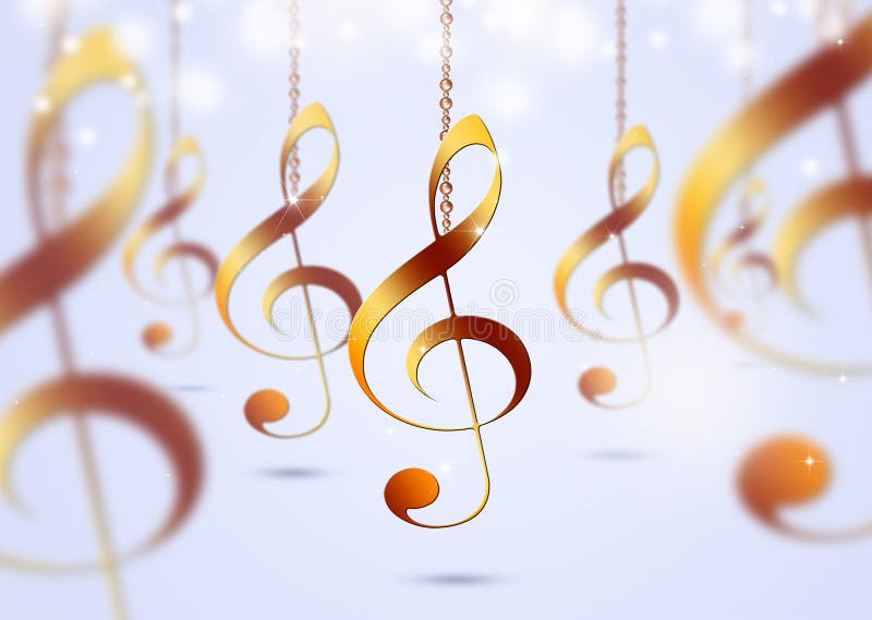 Bright Music Notes Multicolor Background Stock Illustration ...