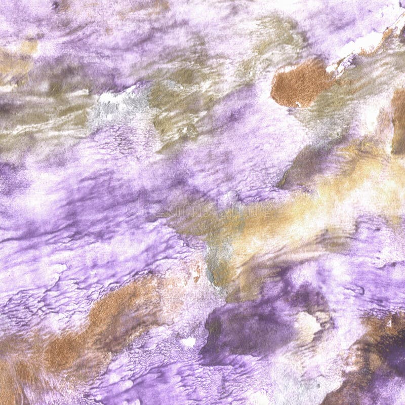 Bright Gouche Violet and Gold Texture Stock Illustration - Illustration ...