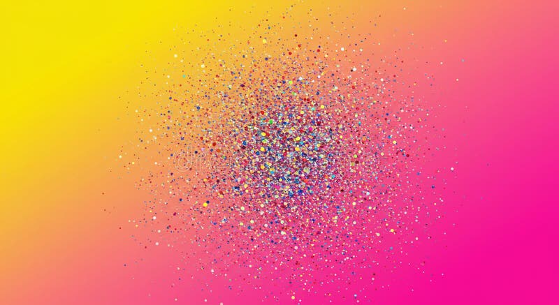 Bright Gradient Backdrop with Colorful Confetti and Sparkles Stock ...