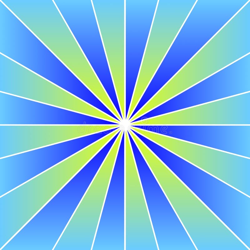 Bright Gradient Blue and Yellow Rays Converging in the Center. Vector ...