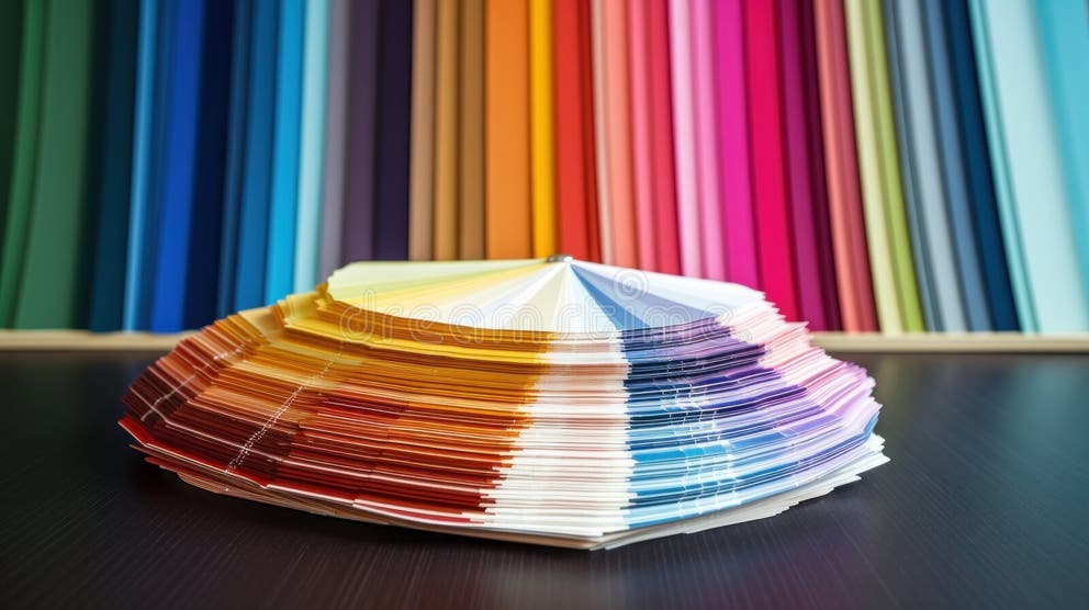 Wall of Color Swatches in Gradient Order Stock Illustration ...