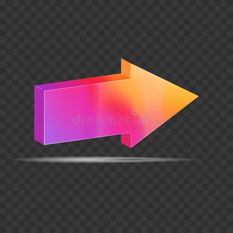 Bright Gradient Direction Arrow. Vector Design Elements Set for You ...