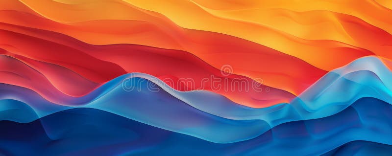 A Bright Gradient Wave Pattern Featuring Smooth, Undulating Curves ...