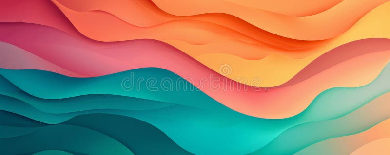 A Bright Gradient Wave Pattern Featuring Smooth, Undulating Curves ...