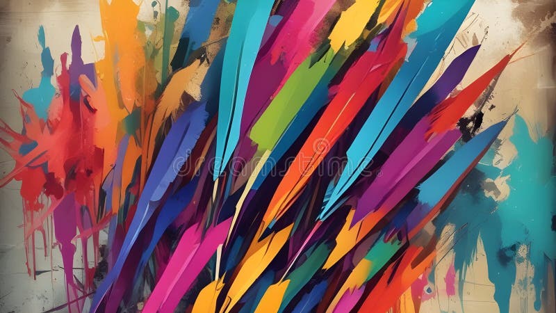 Bright Graffiti Seamless Pattern with Grunge Effect Abstract Background ...