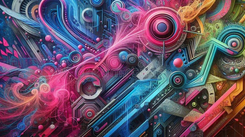 Bright Graffiti Seamless Pattern with Grunge Effect Abstract Background ...