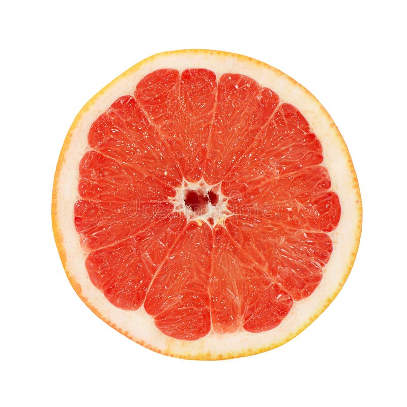 Bright Grapefruit Isolated on White Background Stock Image - Image of ...