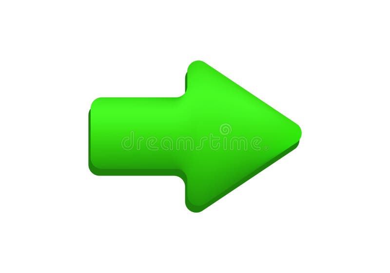 Bright Green Arrow Pointing Left for Directional Use Stock Illustration ...