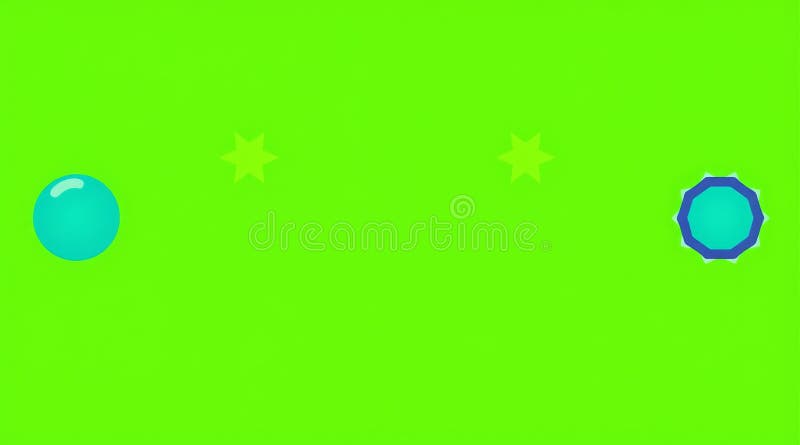 Bright Green Background with Abstract Blue Shapes and Subtle Star ...