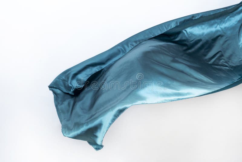 A Bright Green Cloth Floating in the Air Stock Photo - Image of ...