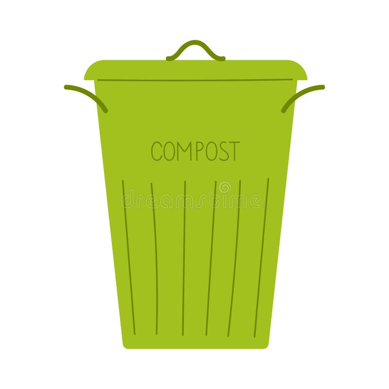 Bright Green Compost Bin with Lid Featuring Clearly Labeled Text in a ...