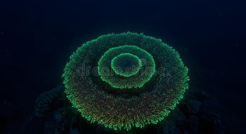 Bright Green Coral Structure Underwater in a Tropical Location ...