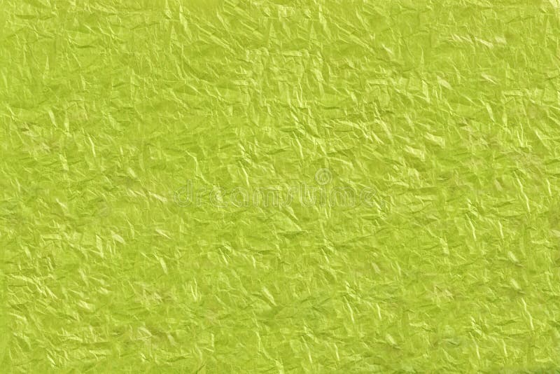 Bright Green Crumpled Textured Parchment Paper Background Closeup ...