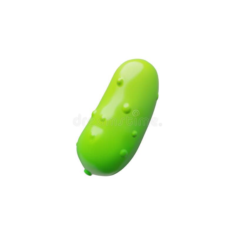 Bright Green Cucumber Modern 3D Icon Vector Illustration Stock Vector ...