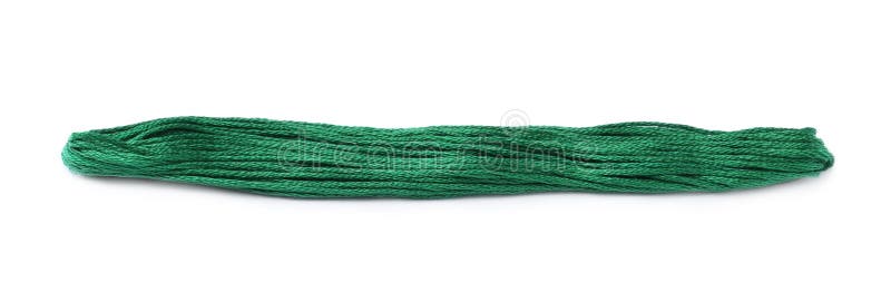 Bright Green Embroidery Thread on White Background Stock Photo - Image ...