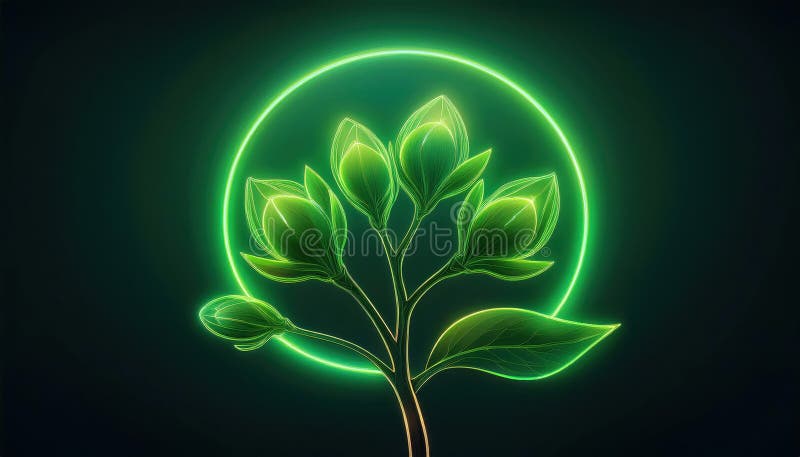 Bright Green Leaves Unfurl Elegantly As Stock Photo - Image of vibrant ...