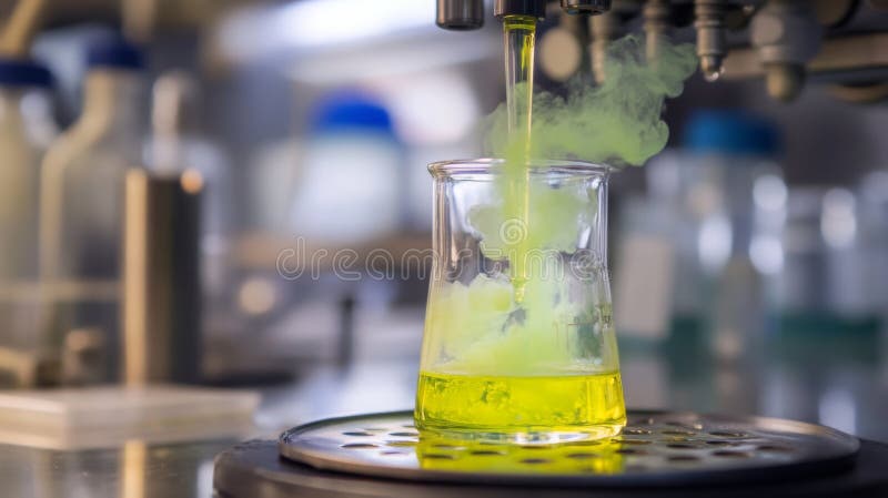 Laboratory Beaker Bubbling Green Solution Stock Photos - Free & Royalty ...