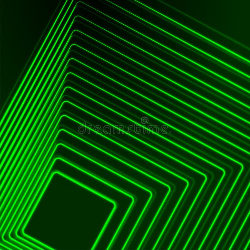 Bright Green Neon Linear Square Abstract Technology Background Stock ...