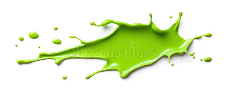 Bright Green Paint Splash Isolated on White Background Stock ...