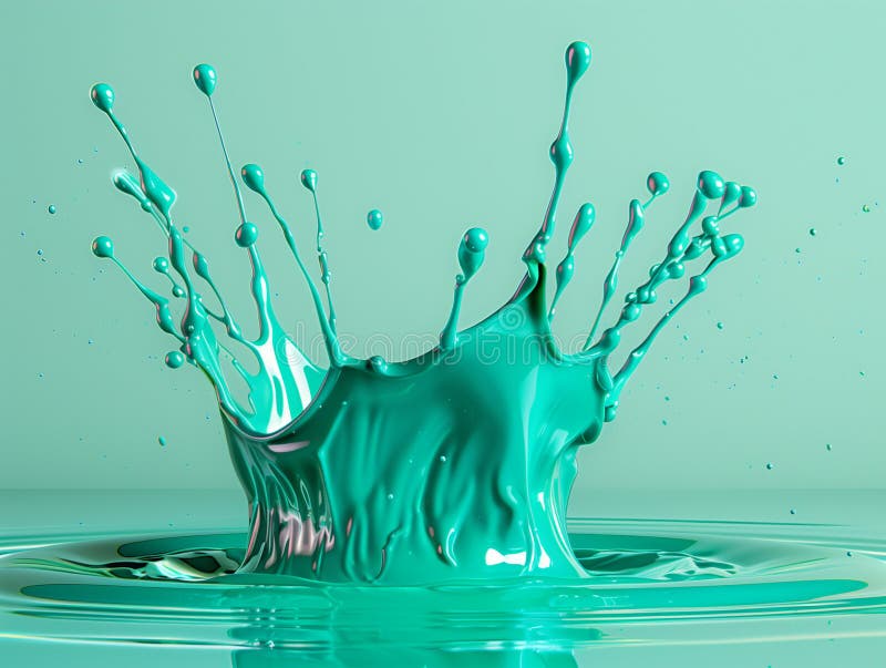 Bright Green Paint Splash in Light Green Background Stock Illustration ...