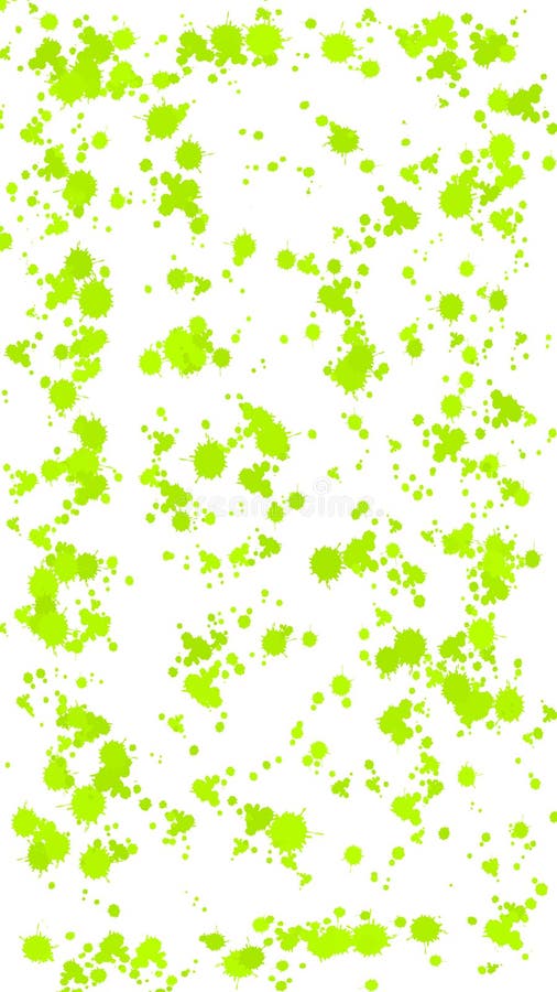 Bright Green Paint Splatters on a White Background, Vibrant Abstract ...