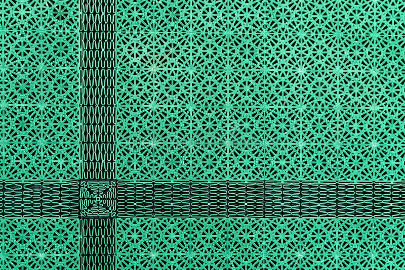 Bright Green Plastic Mesh with Square Geometric Pattern and Black ...