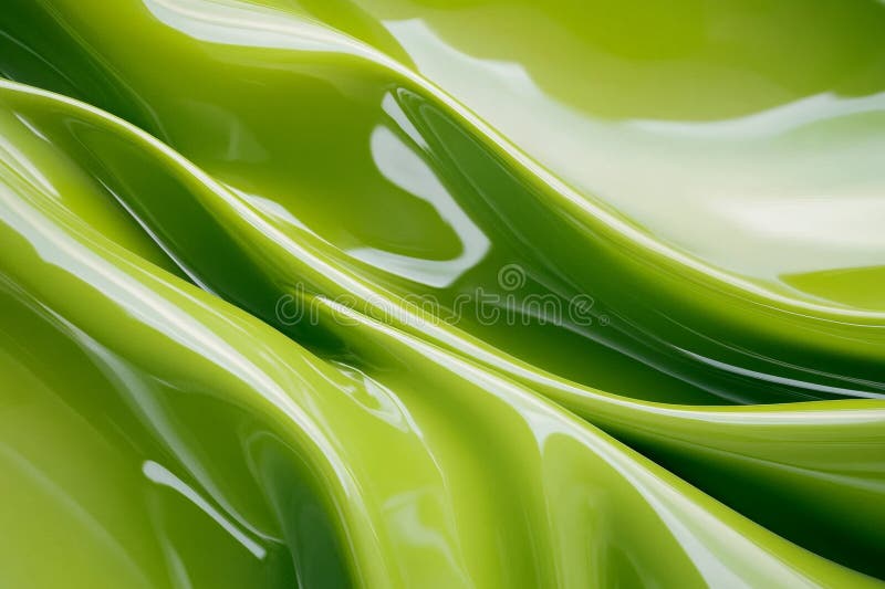 Glossy Bright Green Plastic Surface with Embossed Textures Showcasing ...