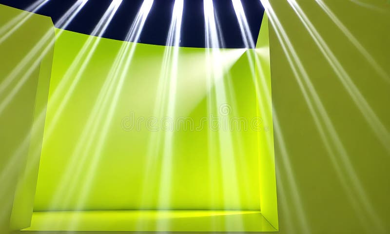 Bright Green Room, Light Rays, Presentation Backdrop Stock Footage ...