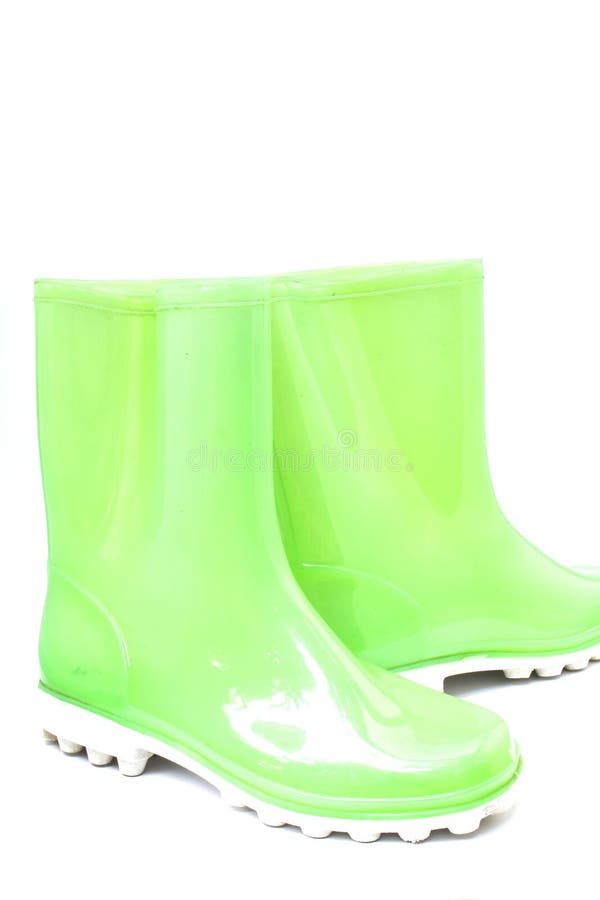 Bright green rubber boots stock photo. Image of boots - 57662988
