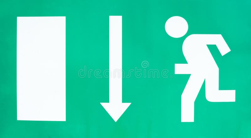 Signal of escape way. stock photo. Image of route, blaze - 110877882