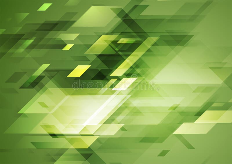 Bright Green Stripes Geometric Tech Abstract Background Stock Vector ...